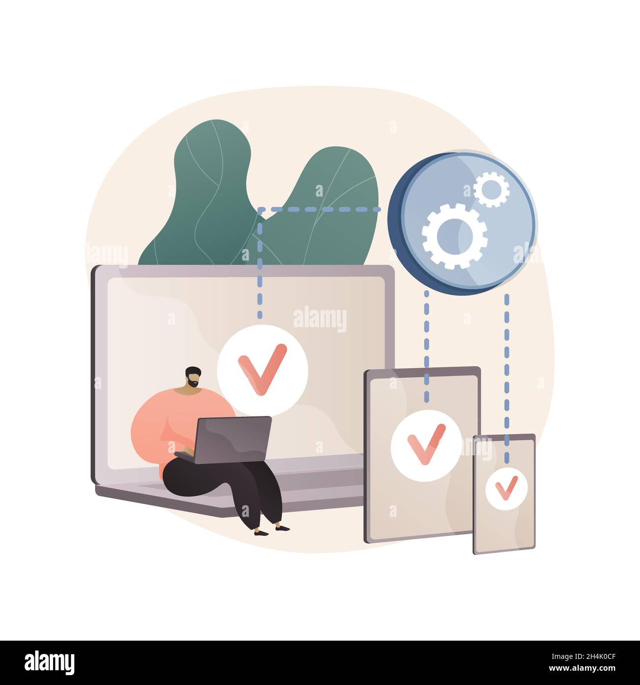 Cross-platform development abstract concept vector illustration Stock ...