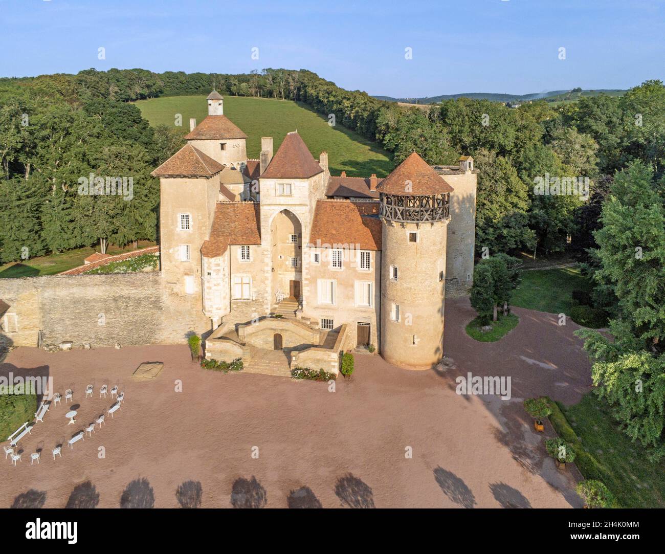 France, Saone et Loire, Sercy castle Stock Photo - Alamy