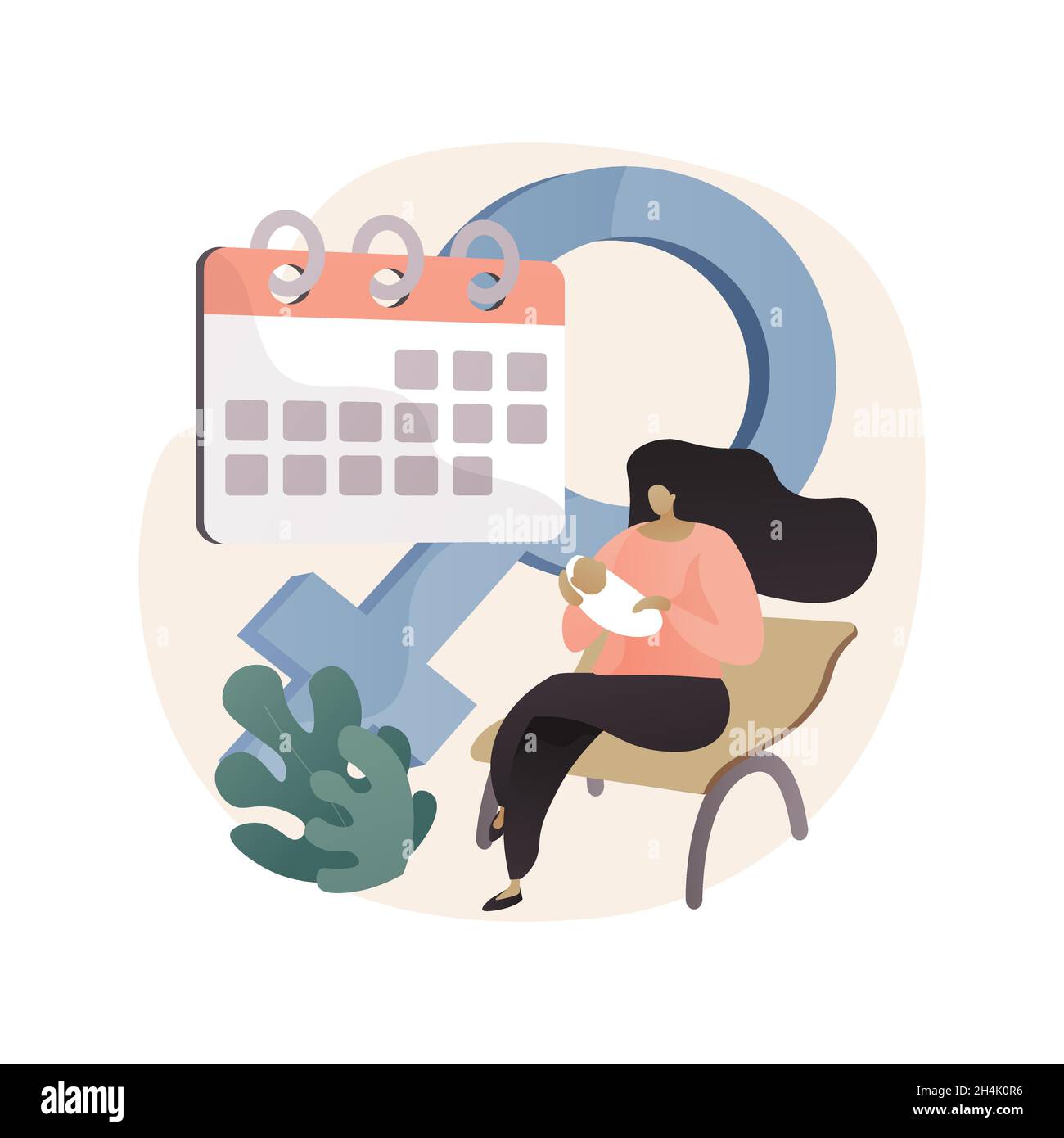 Maternity leave abstract concept vector illustration Stock Vector Image ...