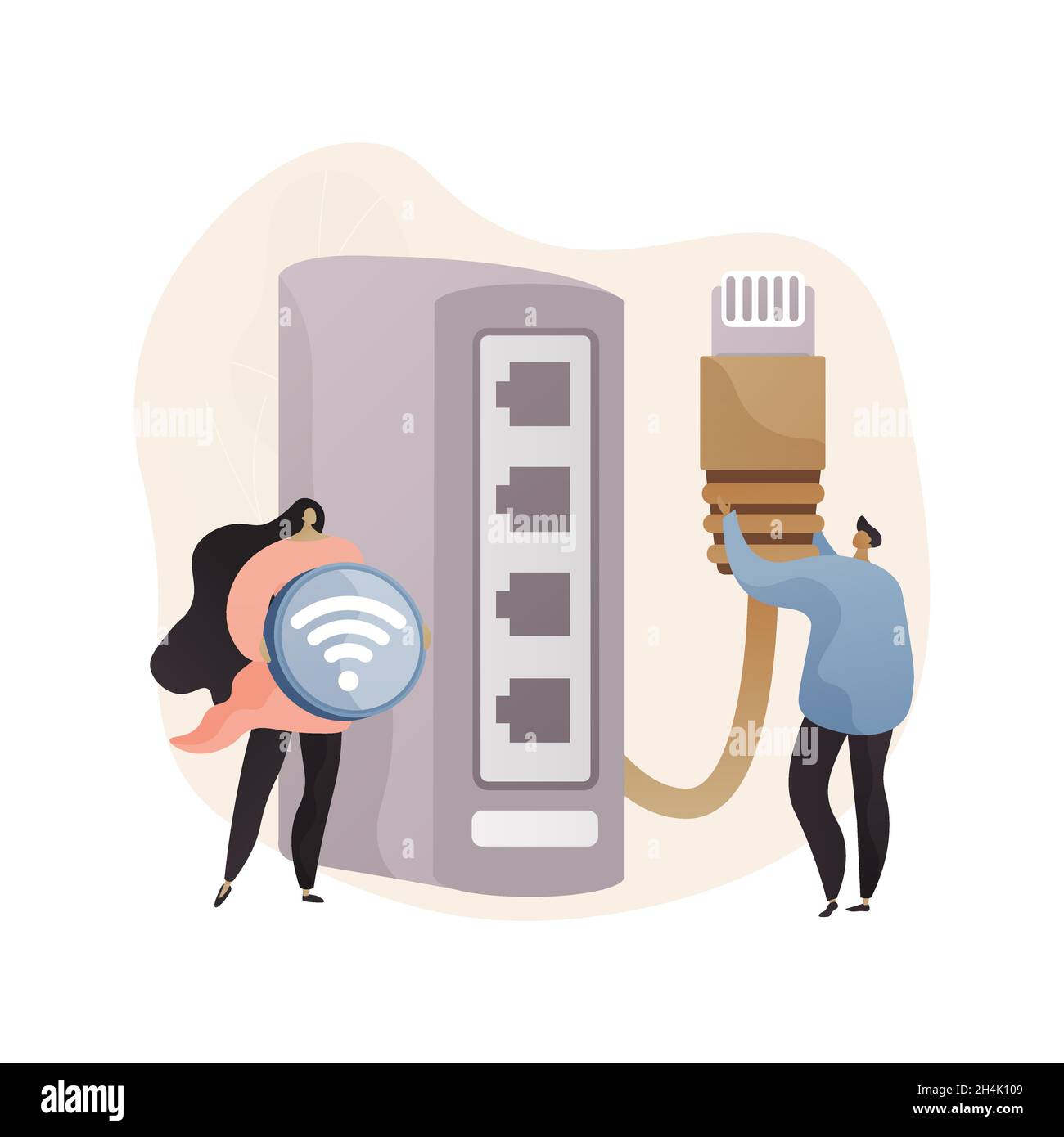 Ethernet Connection Abstract Concept Vector Illustration Stock Vector Image And Art Alamy