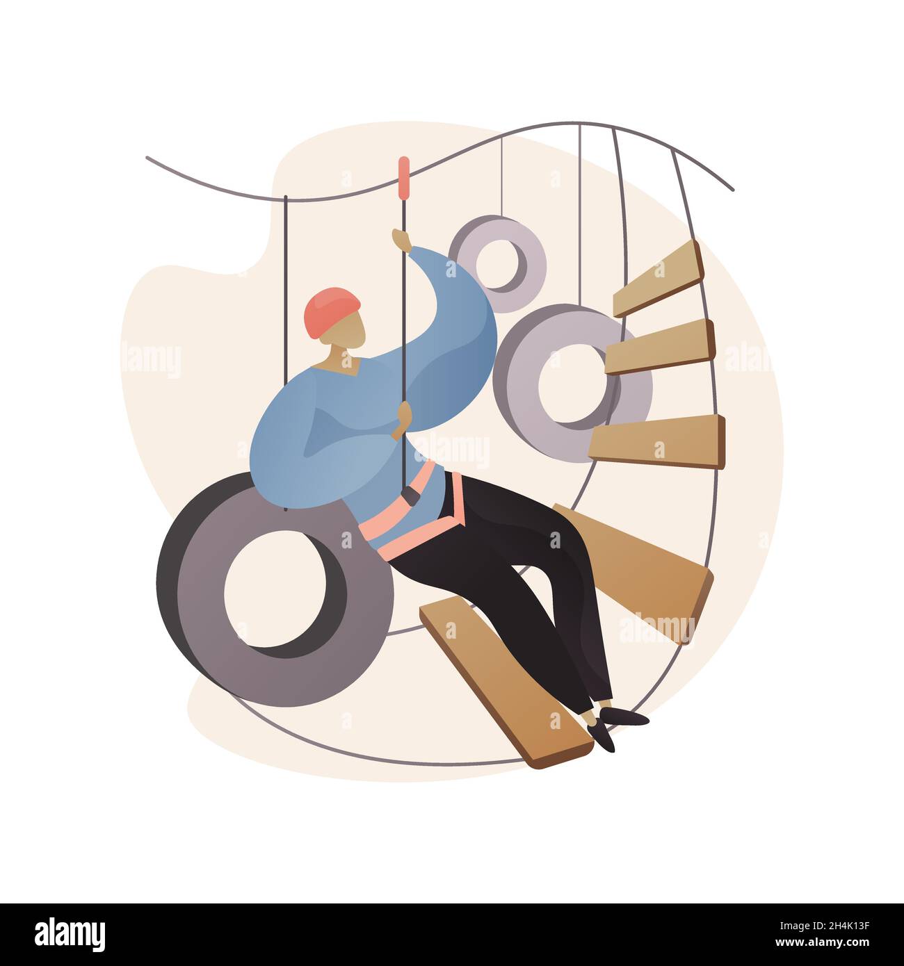 Obstacle course park abstract concept vector illustration Stock Vector ...