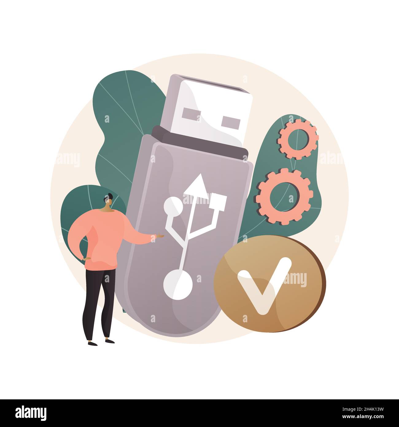 USB connection abstract concept vector illustration Stock Vector Image ...