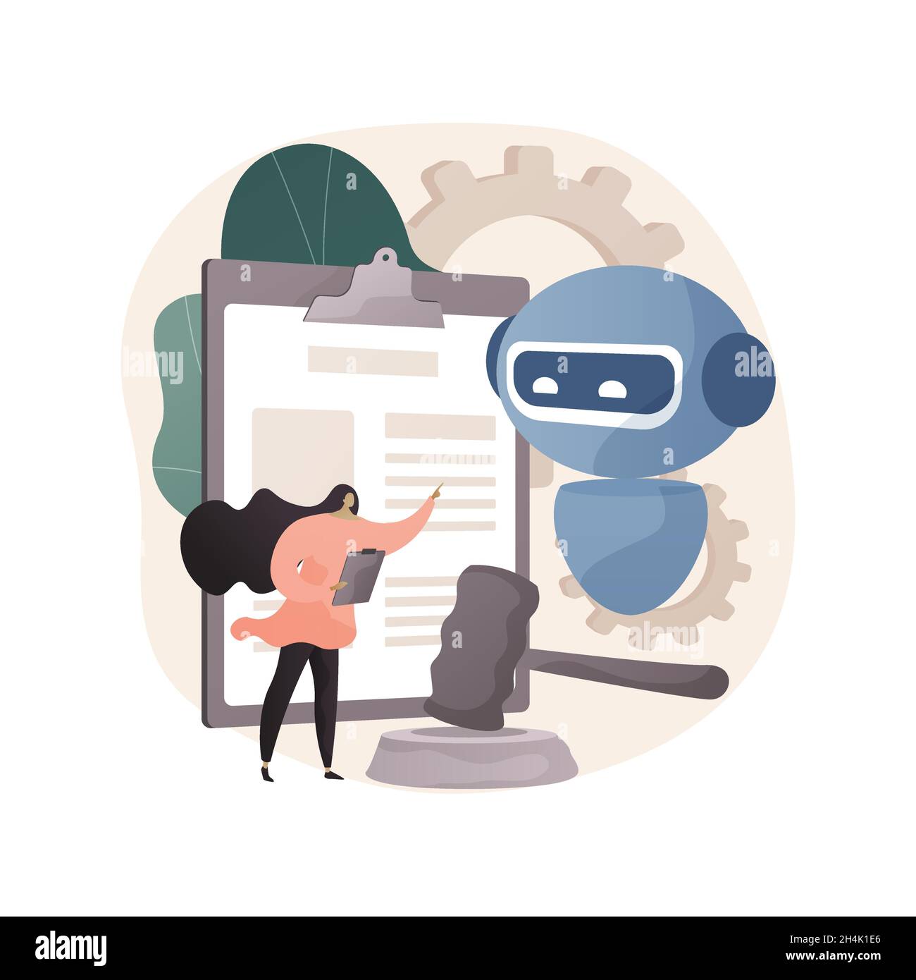 Artificial intelligence regulations abstract concept vector ...