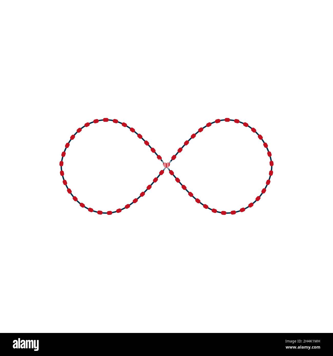 infinity symbol, simple icon dashed line. dotted icon. Stock vector ...