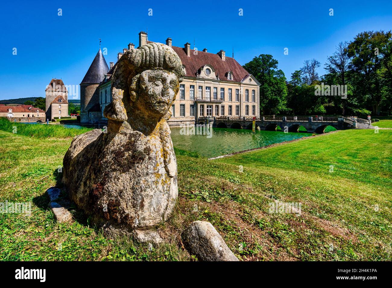 France, Cote d'Or, Chateau de Commarin castle Stock Photo - Alamy