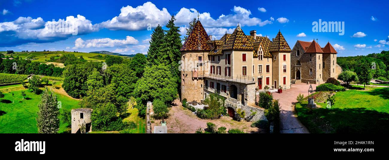 France, Saone et Loire, Chateau de Couches castle Stock Photo - Alamy