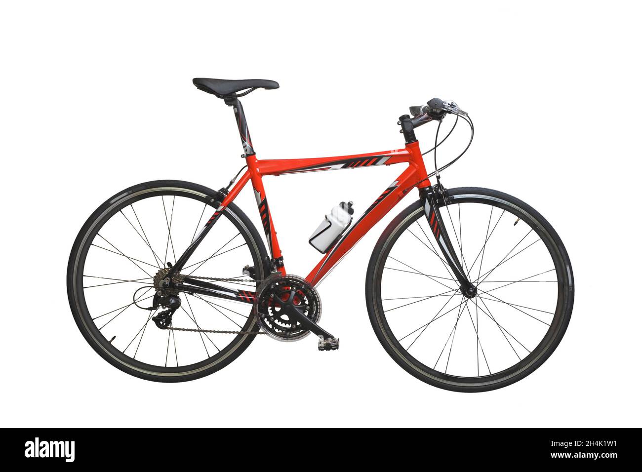 red racing sport road bike bicycle racer isolated on white background ...