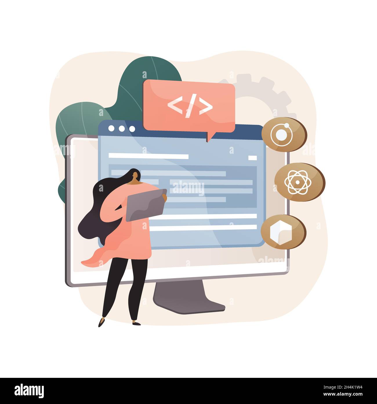 Cross-platform frameworks abstract concept vector illustration Stock ...