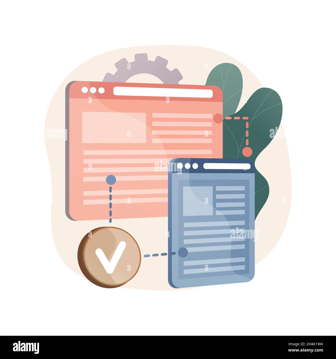 Cross-browser compatibility abstract concept vector illustration Stock ...