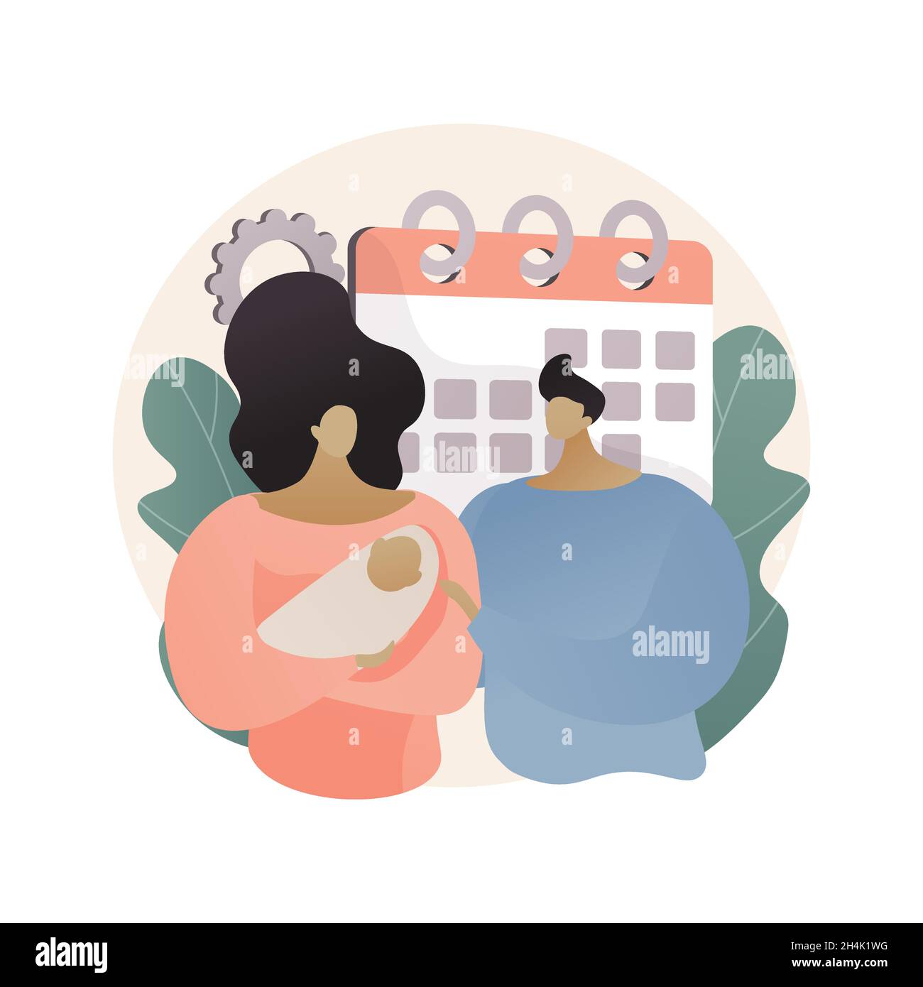 Parental leave abstract concept vector illustration Stock Vector Image ...