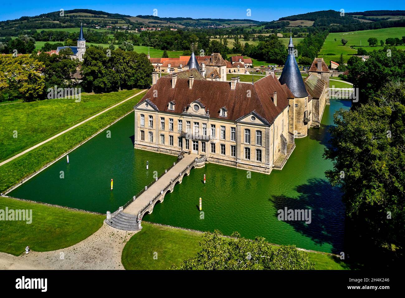 France, Cote d'Or, Chateau de Commarin castle Stock Photo - Alamy
