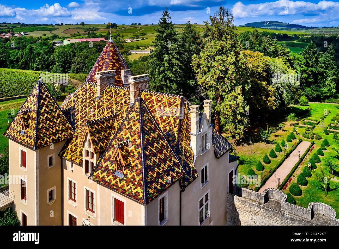 France, Saone et Loire, Chateau de Couches castle Stock Photo - Alamy