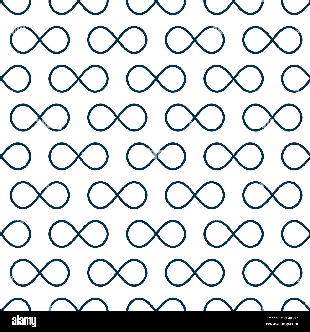 Infinity icon seamless pattern background. Ornament can be used for ...