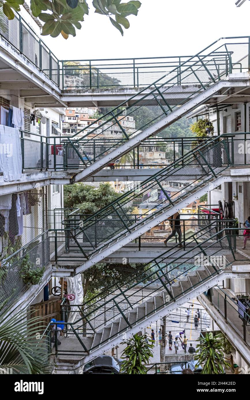 Brazil, Rio de Janeiro, Favela Babilona, ??a motley architecture often ...