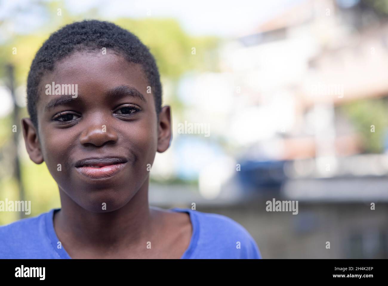 Brazil, Rio de Janeiro, Favela Babilona, ??portrait of a favela child ...