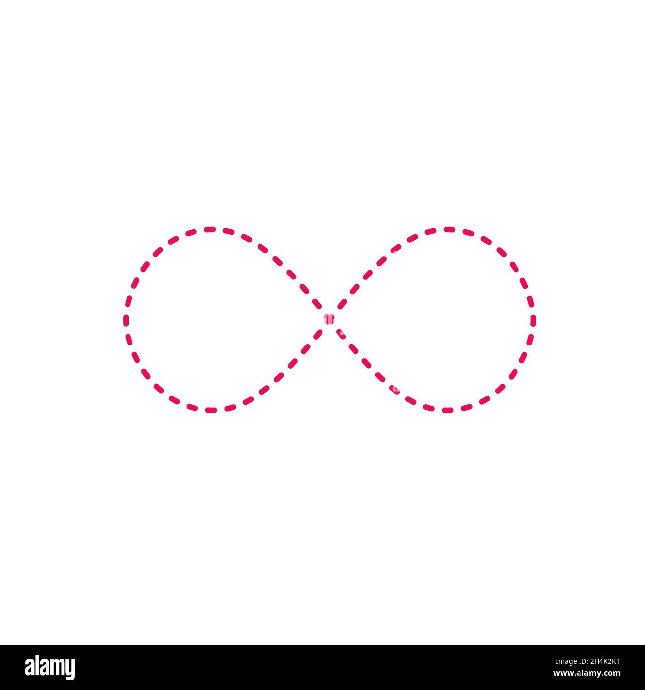 infinity symbol, simple icon dashed line. dotted icon. Stock vector ...