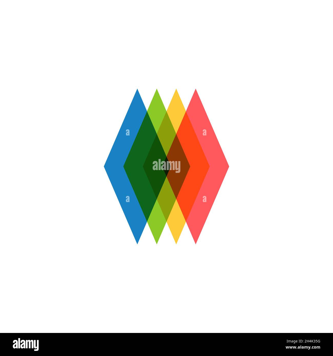 overlapping colorful layers. Stock vector illustration isolated Stock ...