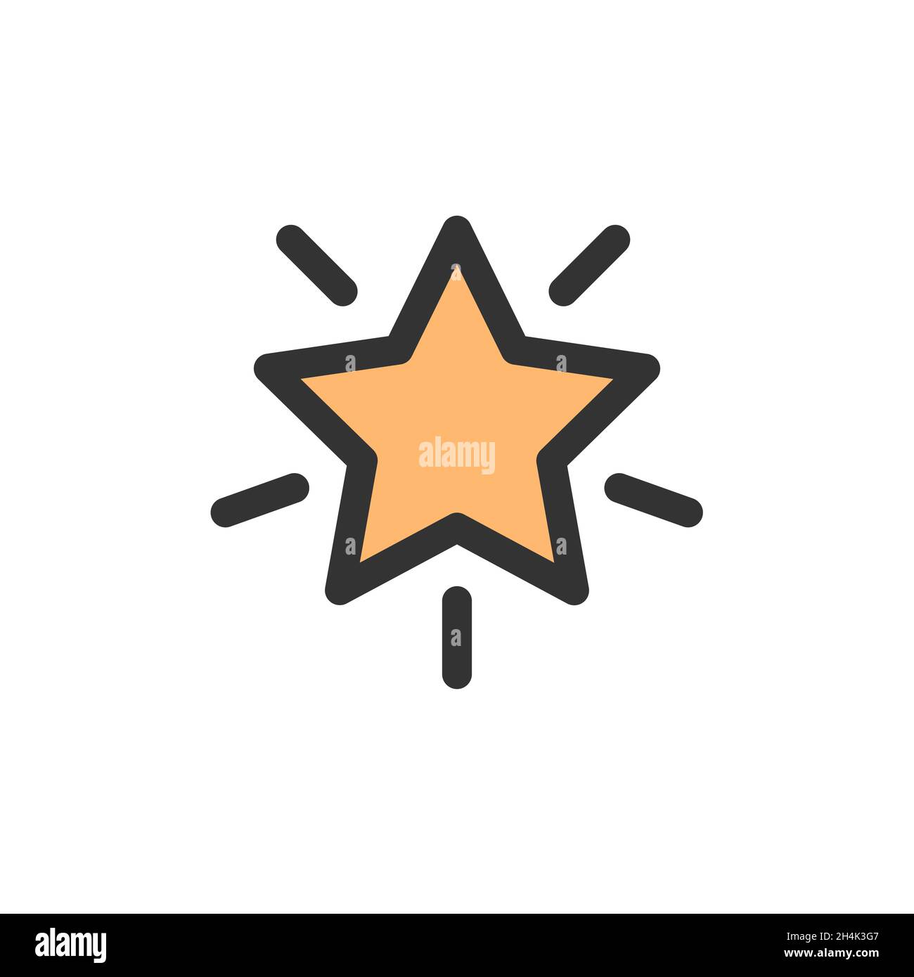 shining star icon. Stock vector illustration isolated Stock Vector ...