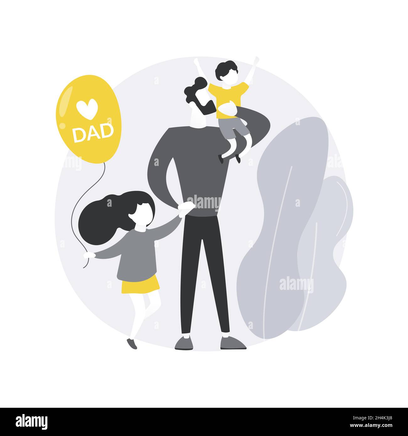 Single fathers abstract concept vector illustration Stock Vector Image ...