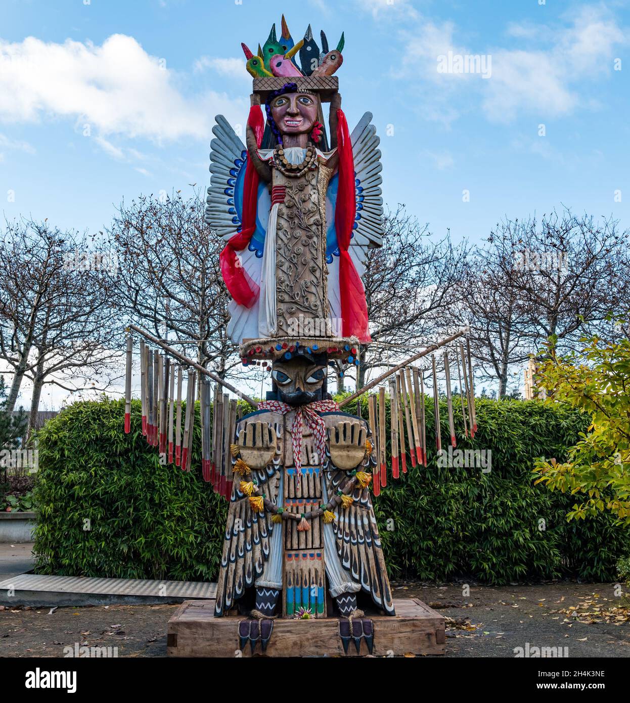 Hidden Garden, Glasgow, Scotland, UK, 03 November 2021. Totem Latamat ...