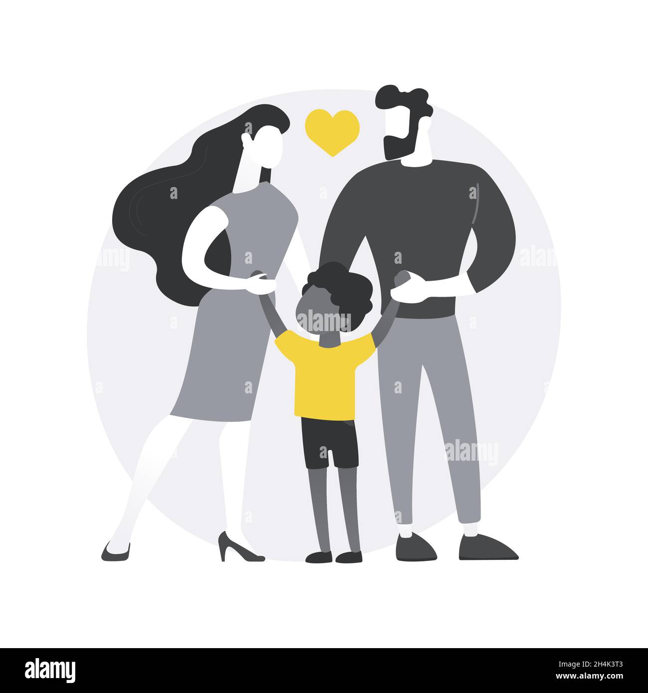 Caring adoptive fathers abstract concept vector illustration Stock ...