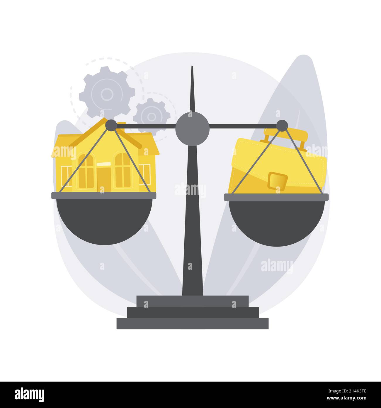 Balancing work and family abstract concept vector illustration Stock ...