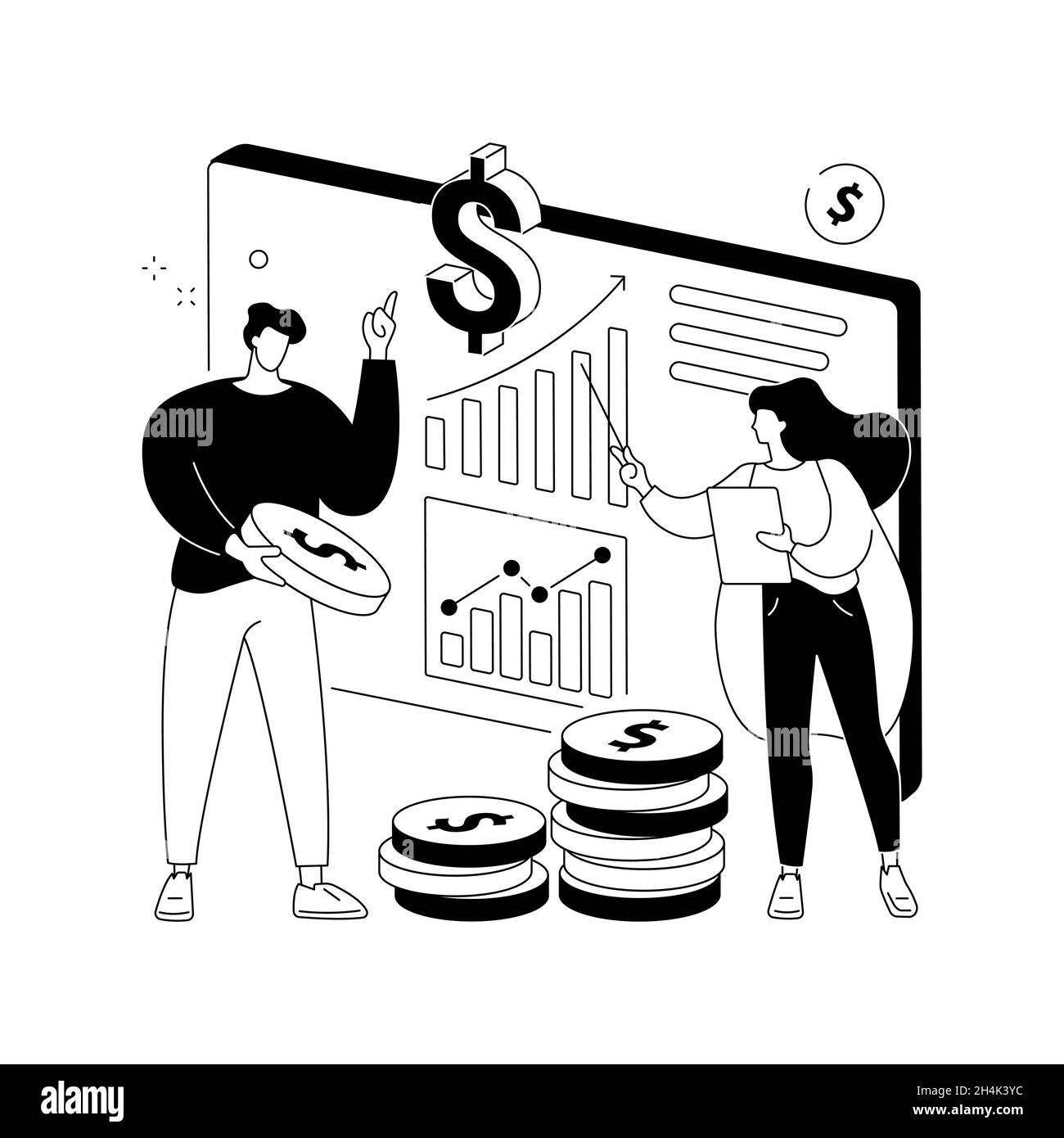 Financial adviser abstract concept vector illustration Stock Vector ...