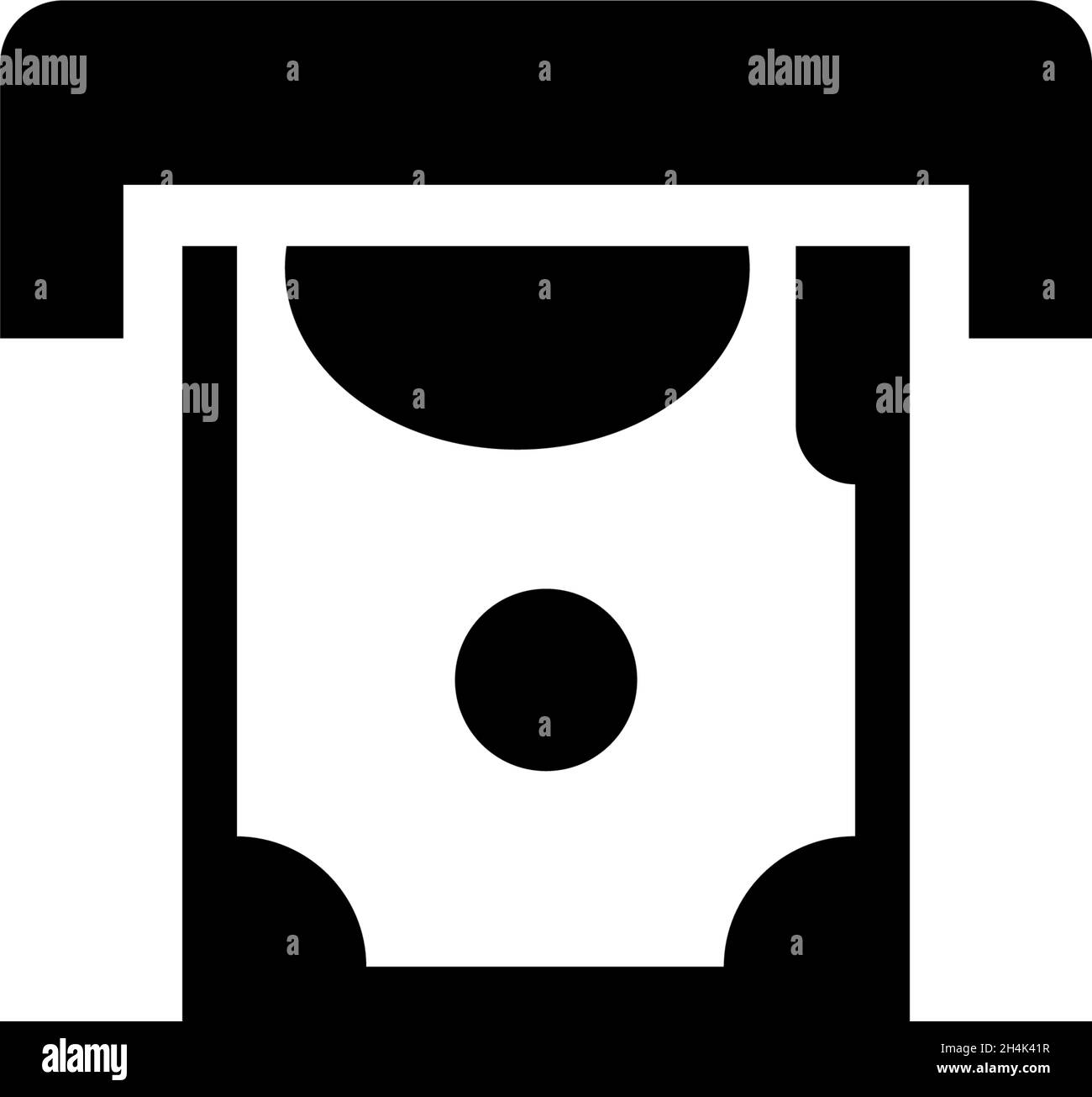 ATM Cash Withdrawal, Receiving Money. Flat Vector Icon illustration ...