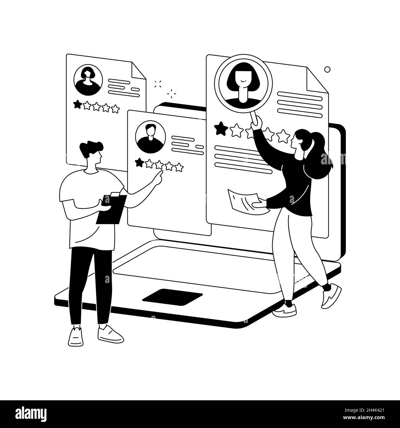 Recruitment agency abstract concept vector illustration Stock Vector ...