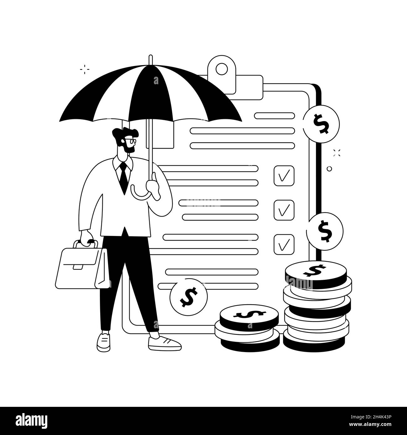 Employment insurance abstract concept vector illustration Stock Vector ...