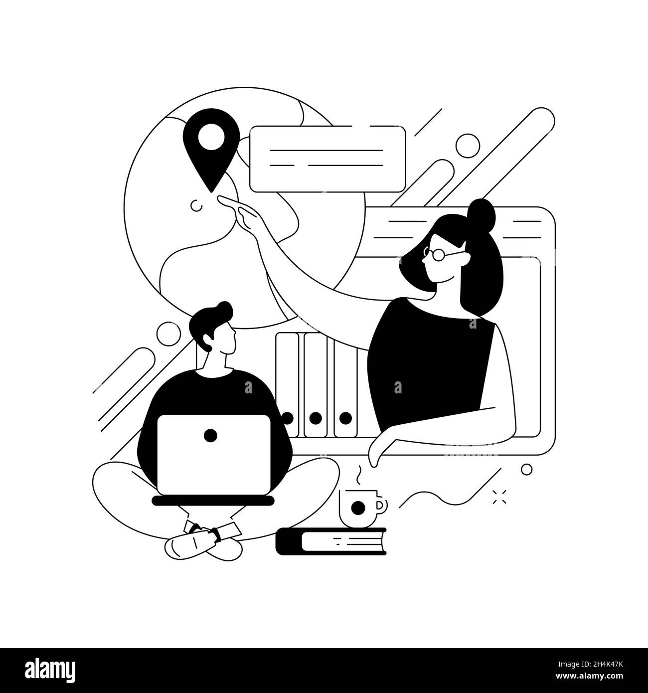 Online tutor abstract concept vector illustration Stock Vector Image ...