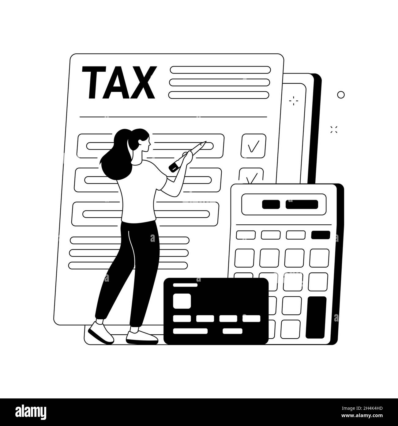 Tax form abstract concept vector illustration Stock Vector Image & Art ...