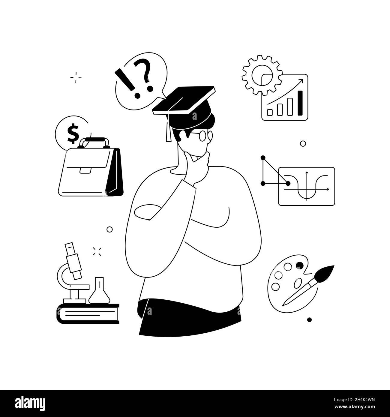 College choice abstract concept vector illustration Stock Vector Image ...