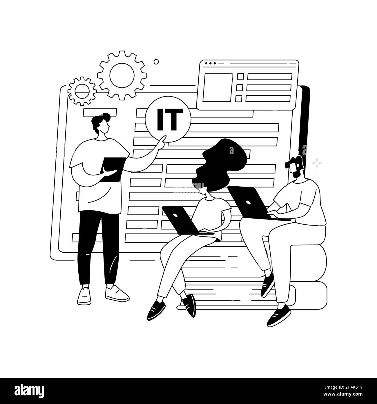 Information technology courses abstract concept vector illustration ...