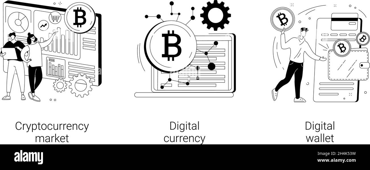 Digital money abstract concept vector illustrations Stock Vector Image ...