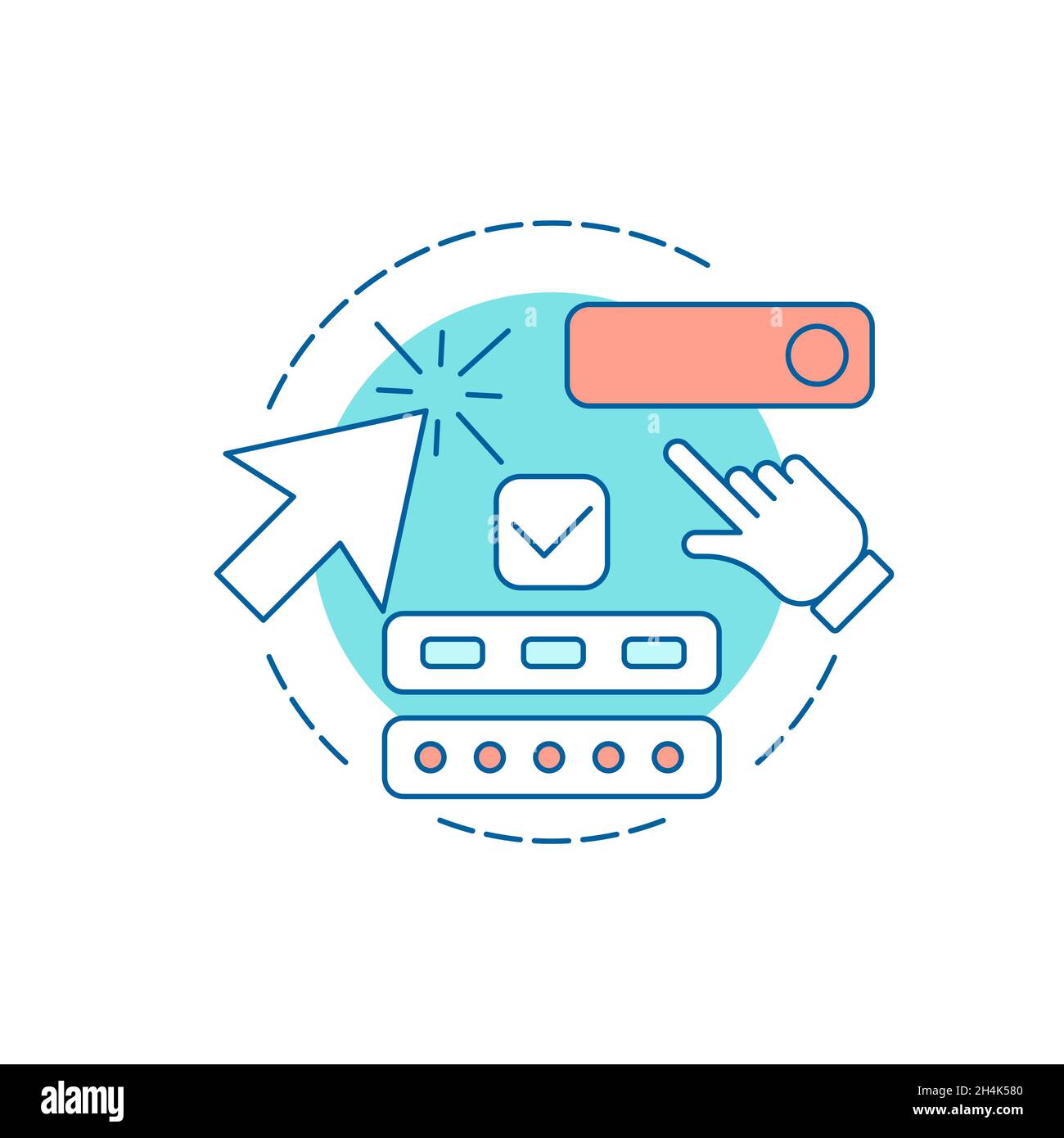 Account login line icon. New user register. Registration concept ...