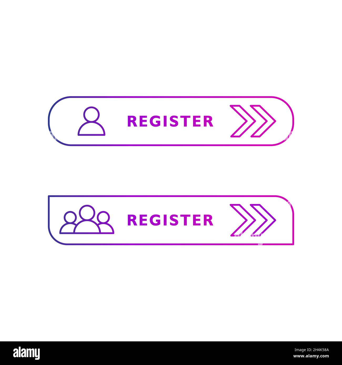 Account login line icon. New user register. Registration concept ...
