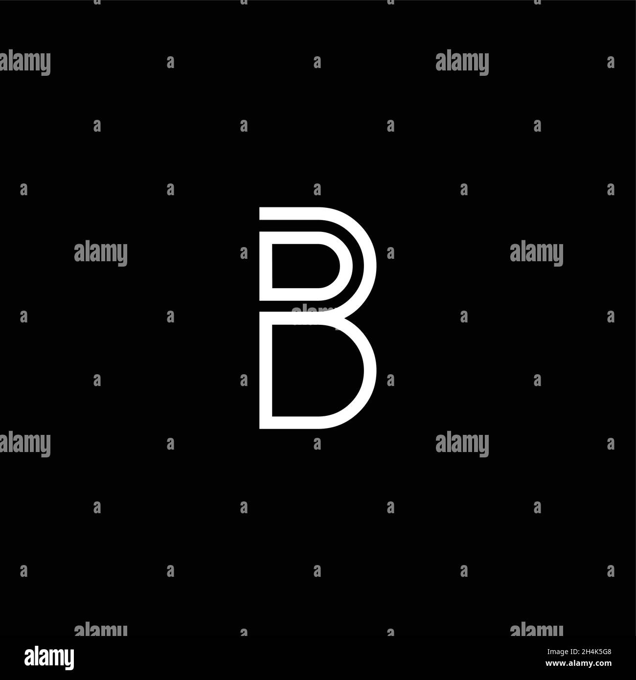 Modern abstract letter B initials logo icon in minimal style Stock ...