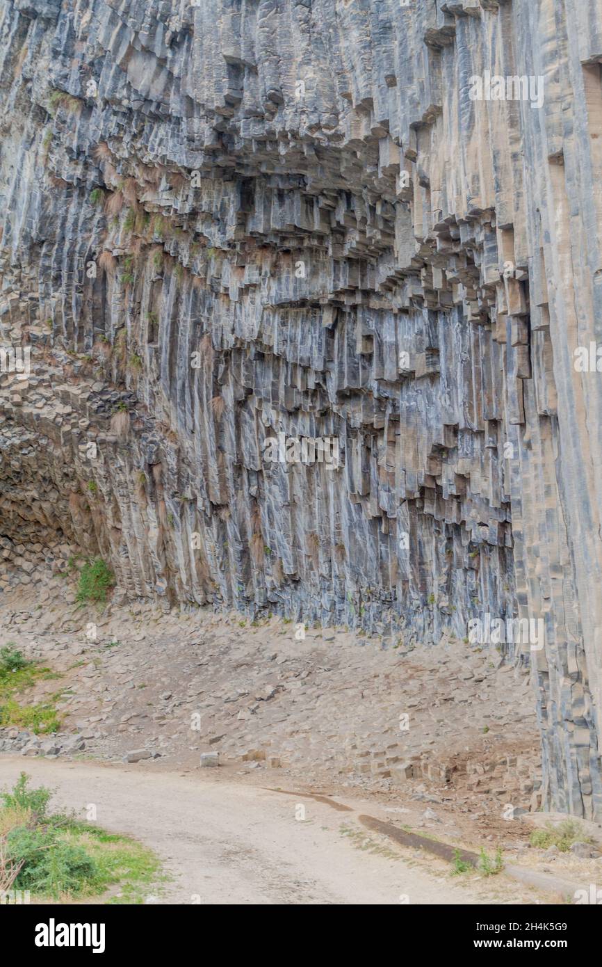 Basalt columns called Symphony of the Stones along Garni gorge, Armenia ...