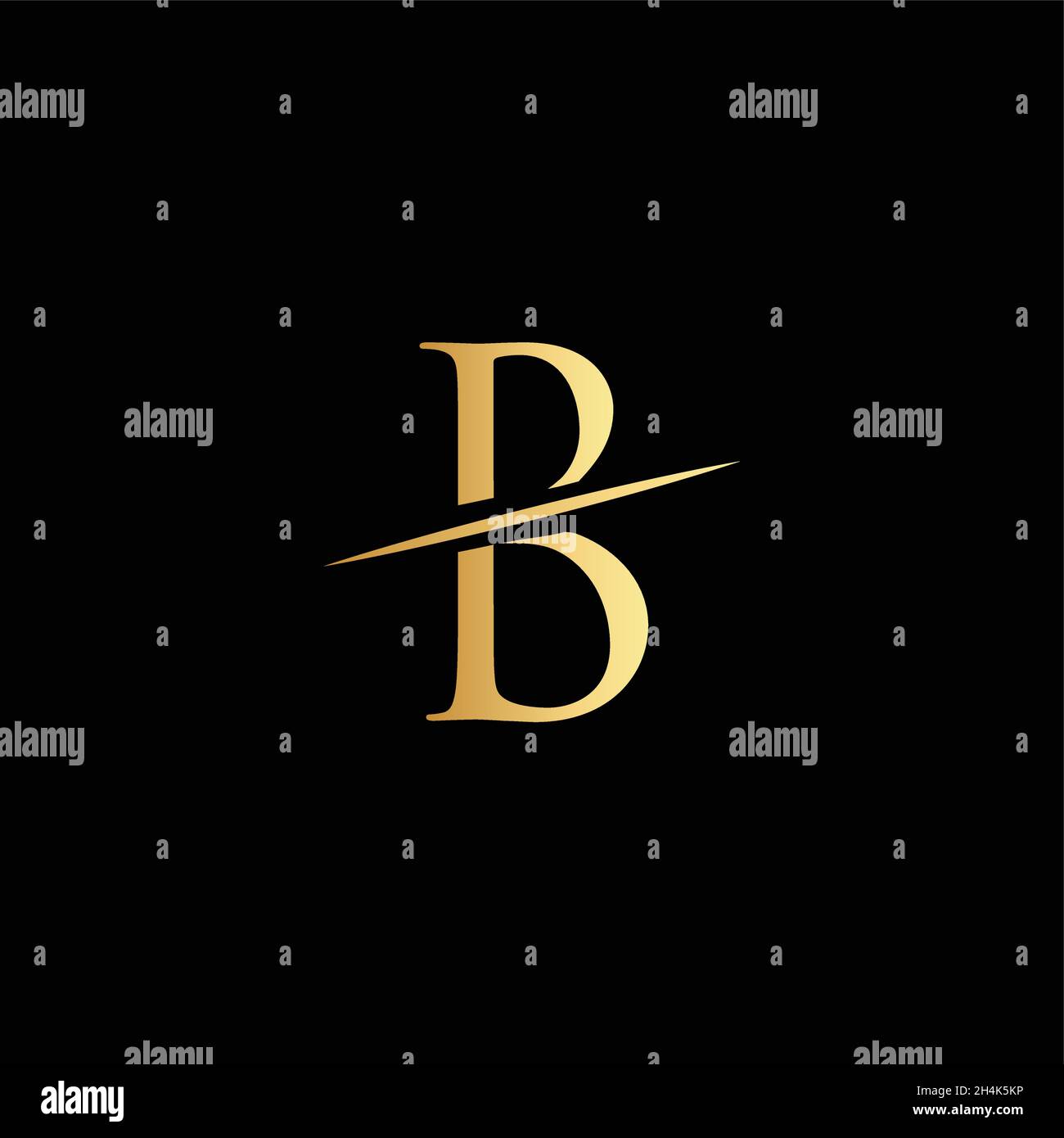 Modern abstract letter B initials logo icon in minimal style Stock ...