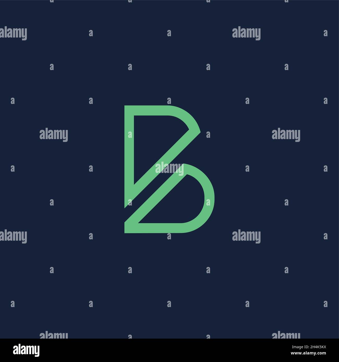 Modern abstract letter B initials logo icon in minimal style Stock ...