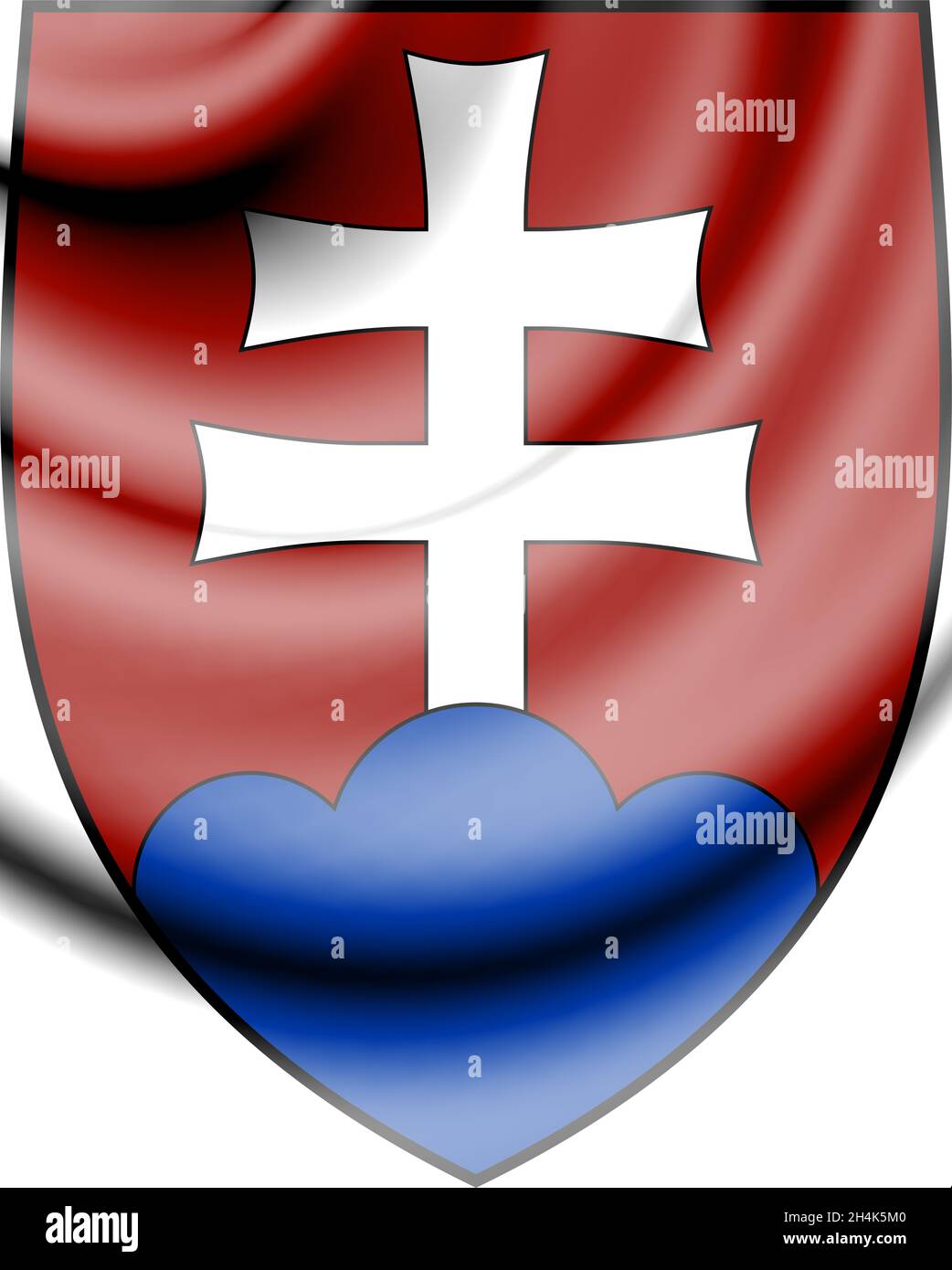 Slovakia coat of arms. 3D illustration Stock Photo - Alamy