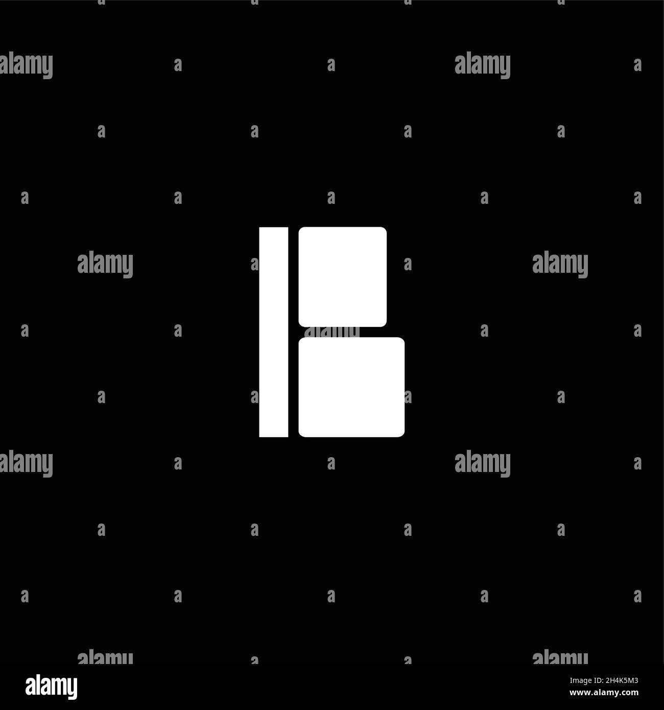 Modern abstract letter B initials logo icon in minimal style Stock ...