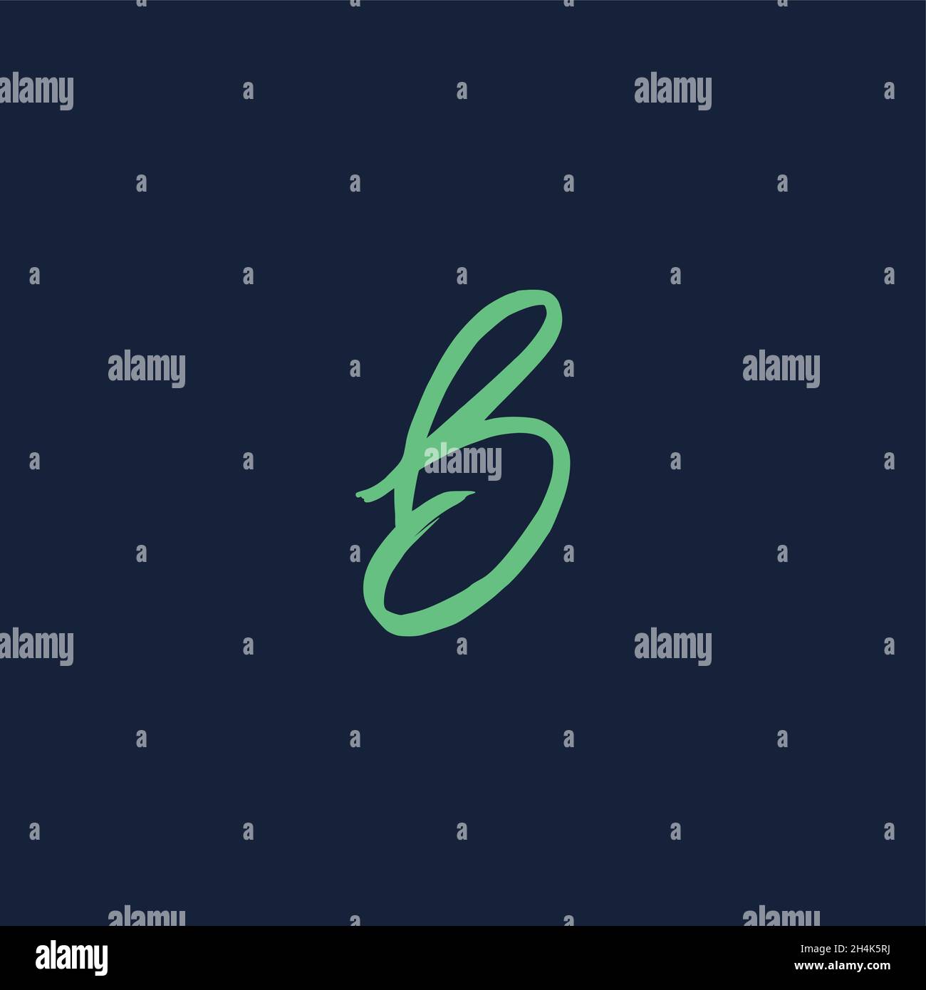 Modern abstract letter B initials logo icon in minimal style Stock ...