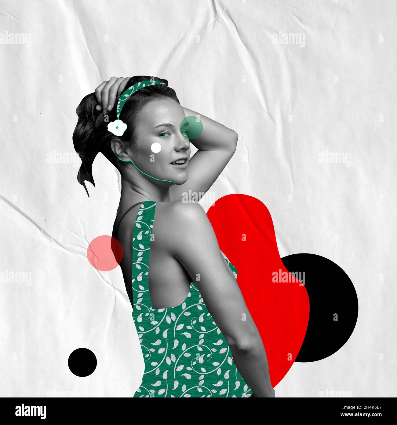 Contemporary colorful and conceptual bright art collage. Modern design ...
