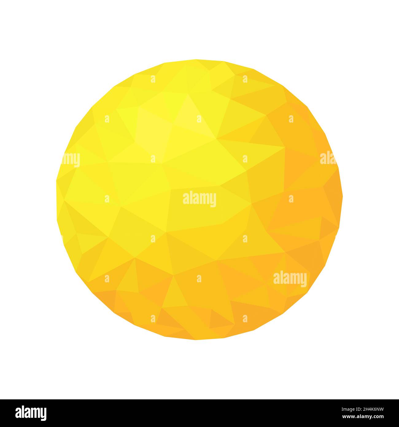 Abstract summer sun. Gold sphere particle. Polygon vector illustration ...
