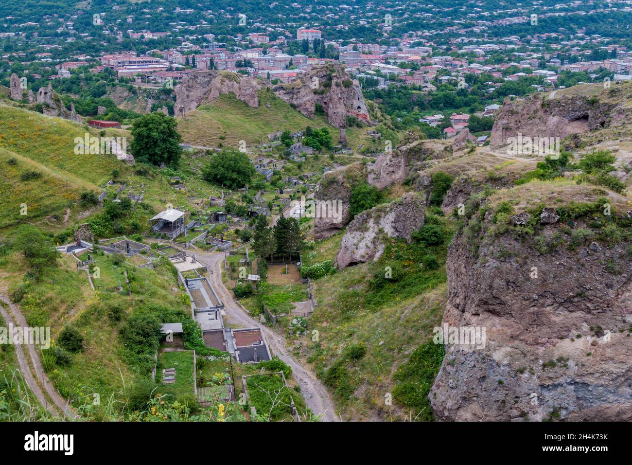 Aerial view of cemetery in Goris town, Armenia Stock Photo - Alamy