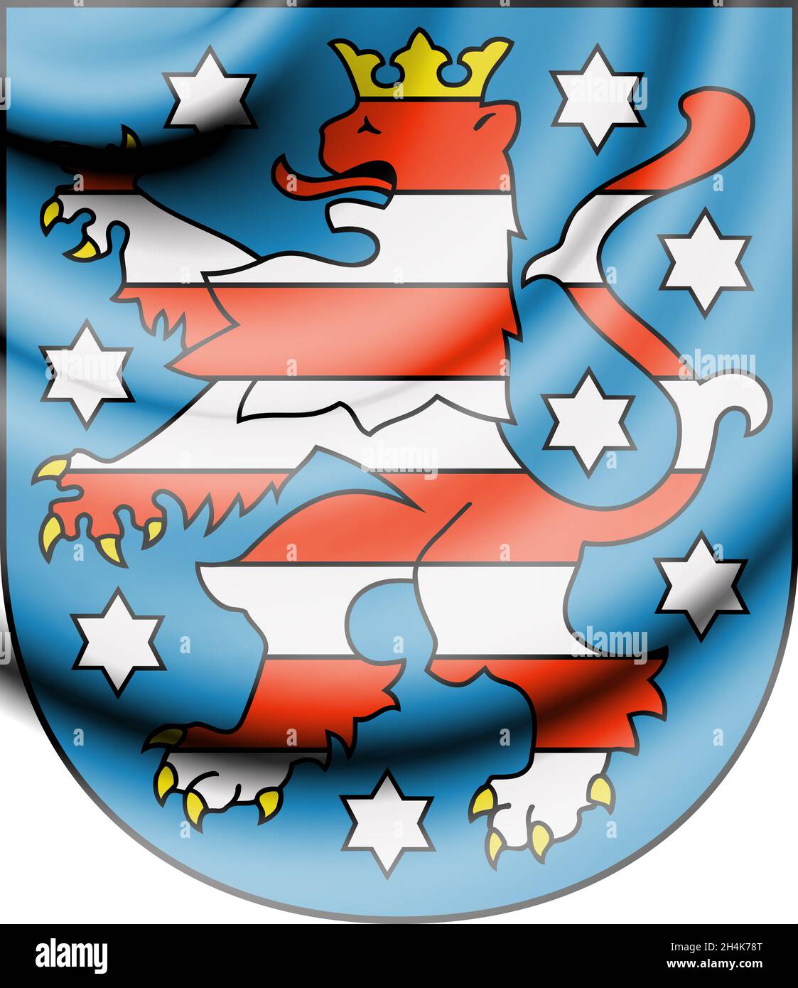 Thuringia coat of arms, Germany. 3D illustration Stock Photo - Alamy