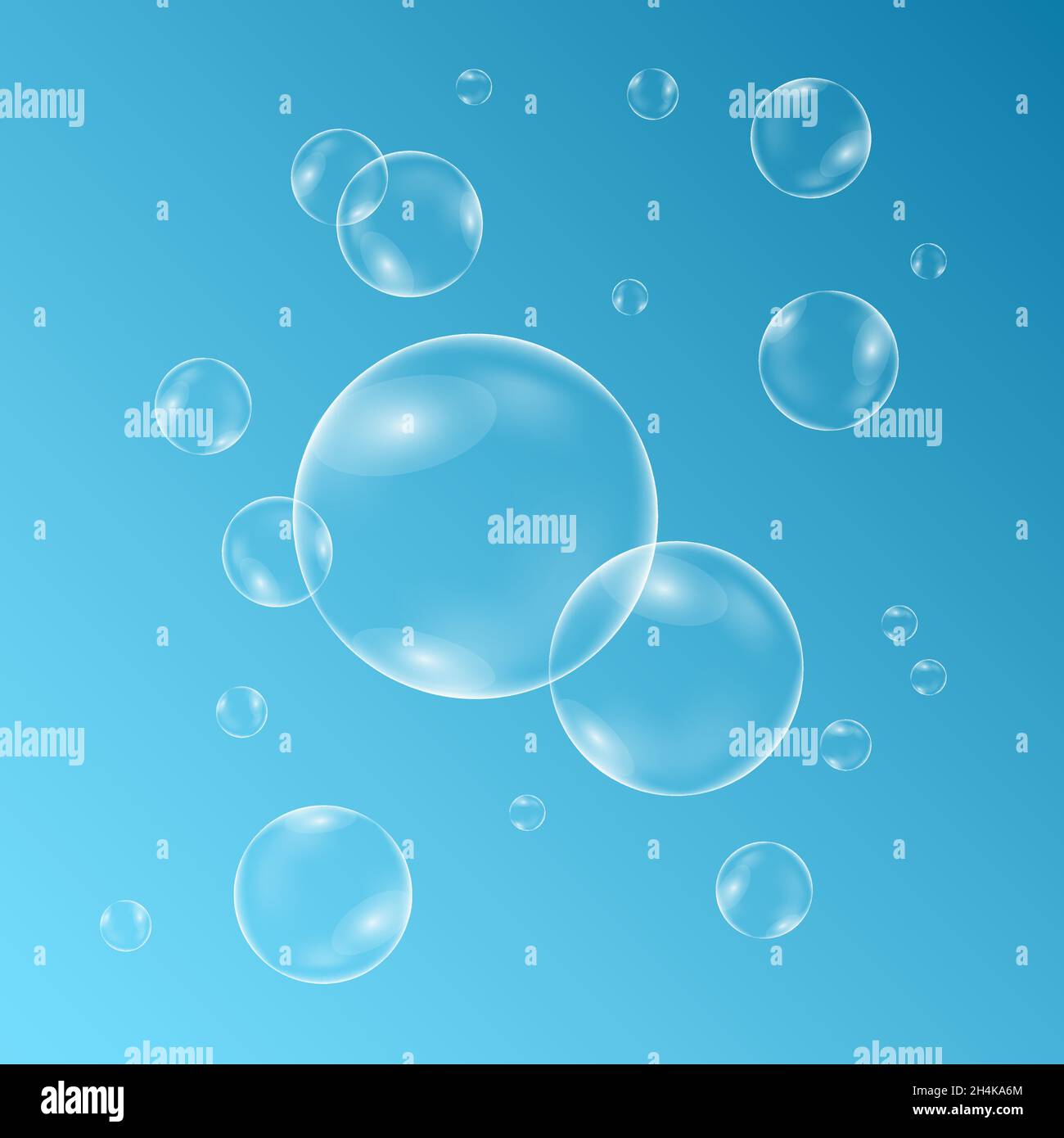 Underwater sparkling oxygen bubbles in fizzing water. Fizzy sparkles on ...