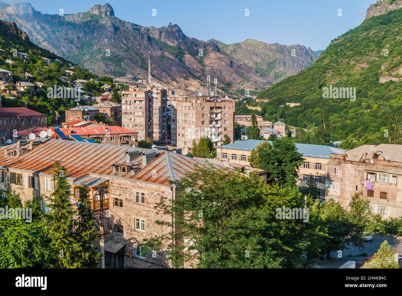 Aerial view of Alaverdi town in Armenia Stock Photo - Alamy